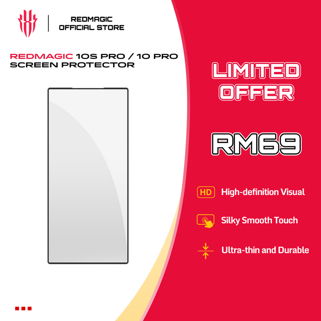 REDMAGIC 10S Pro / 10 Pro Screen Protector | Tempered Glass Screen Protector for Gaming | High ...