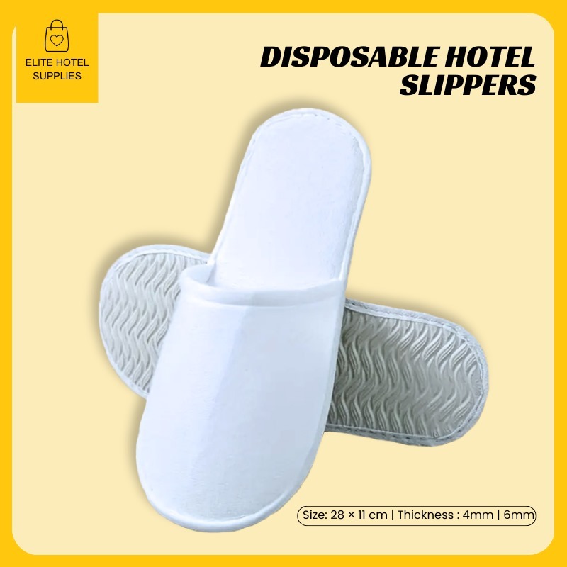 Disposable Hotel Slippers Toe Towelling Hotel Guest Travel Unisex Shoe ...