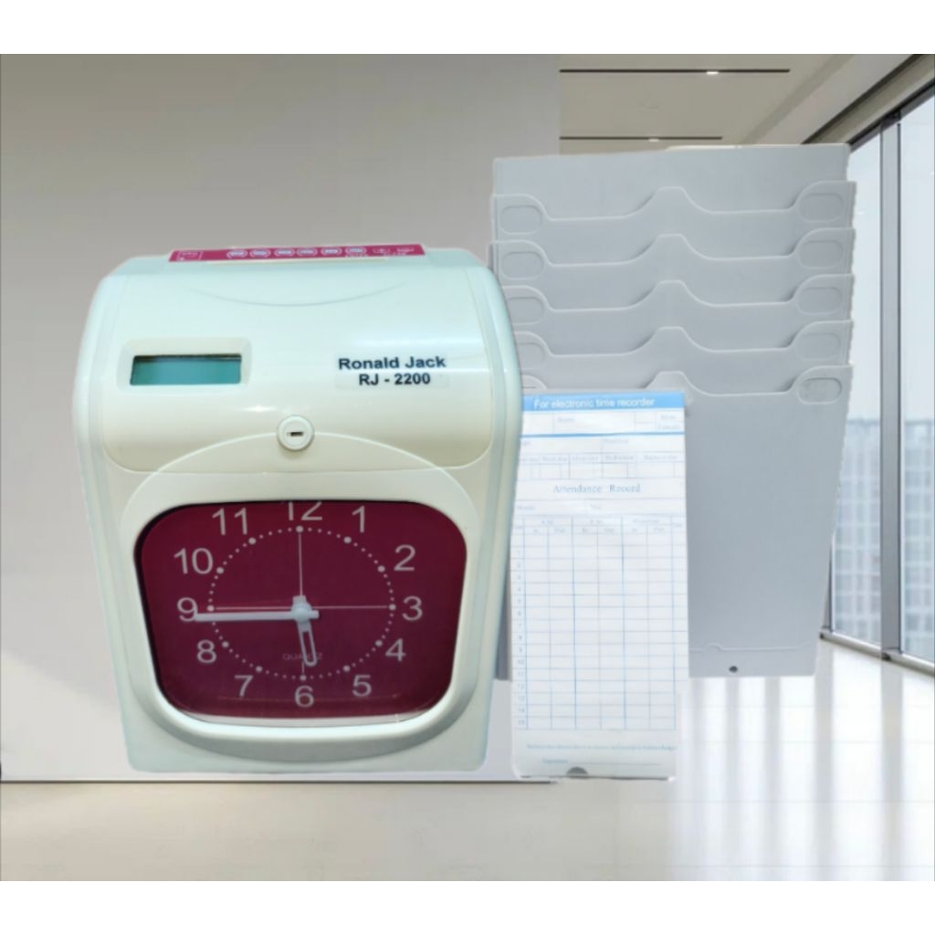 Punch Card Machine RJ2200A Time Recorder Machine - Free : 10Slot Rack ...