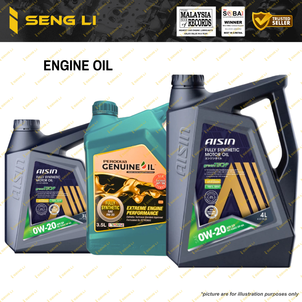 PERODUA | AISIN FULLY SYNTHETIC API 0W20 ENGINE OIL PERODUA AXIA 2014 ...
