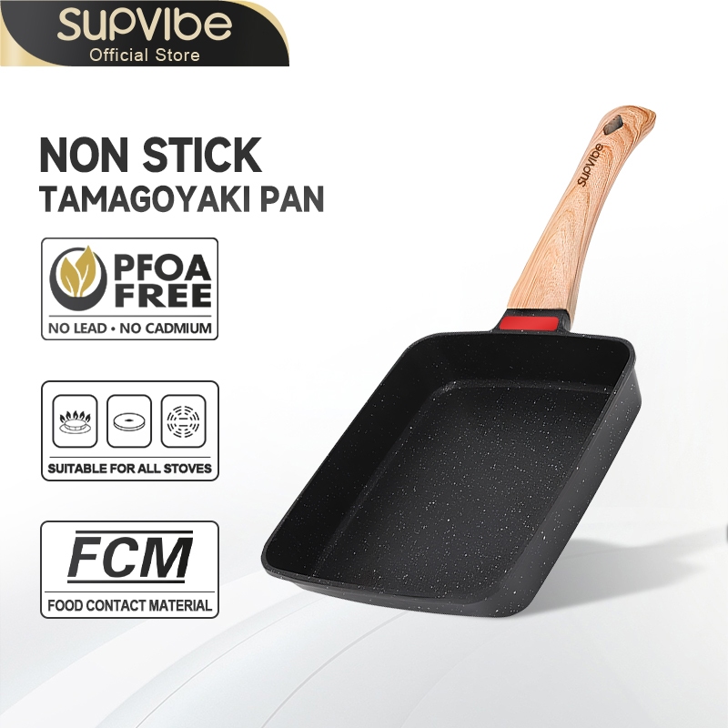 SUPVIBE Non Stick Japanese Tamagoyaki Grill Pan Omelette Tamago Fried ...