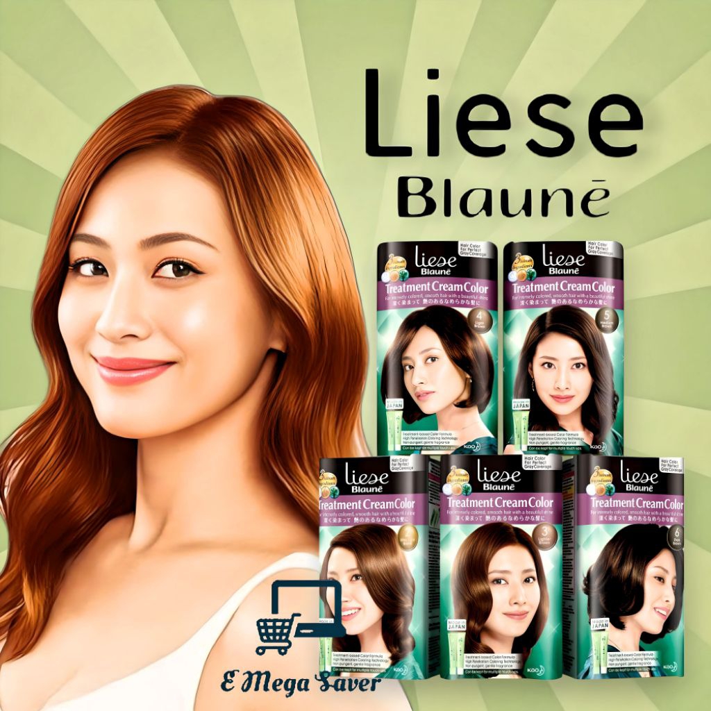 Liese Blaune Cream Treatment Color (For Gray Hair Coverage) | Shopee ...