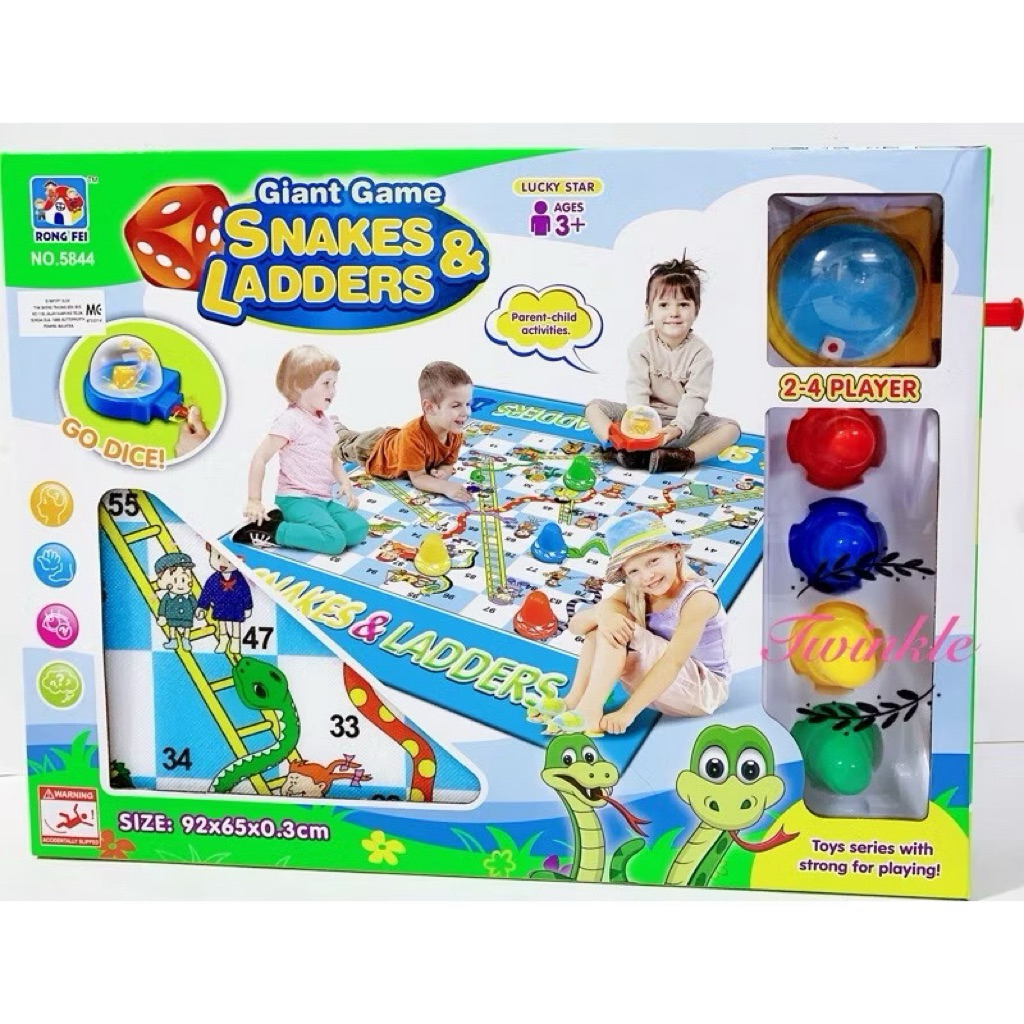 Giant Size Snake & Ladder Board Game Play Mat 2-4 players | Shopee Malaysia