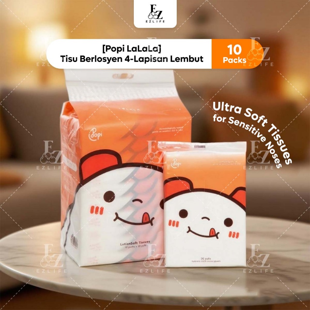 [Popi LaLaLa] 10 Pek Tisu Berlosyen 4-Lapisan Lembut untuk Bayi ...