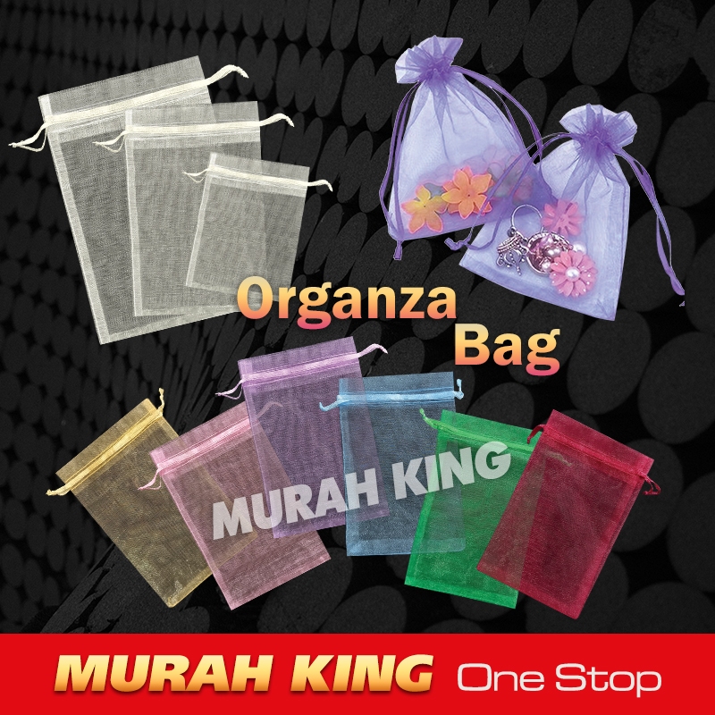 20pcs ORGANZA POUCH Uncang Bag Organza Mesh Bag Drawstring Wedding ...