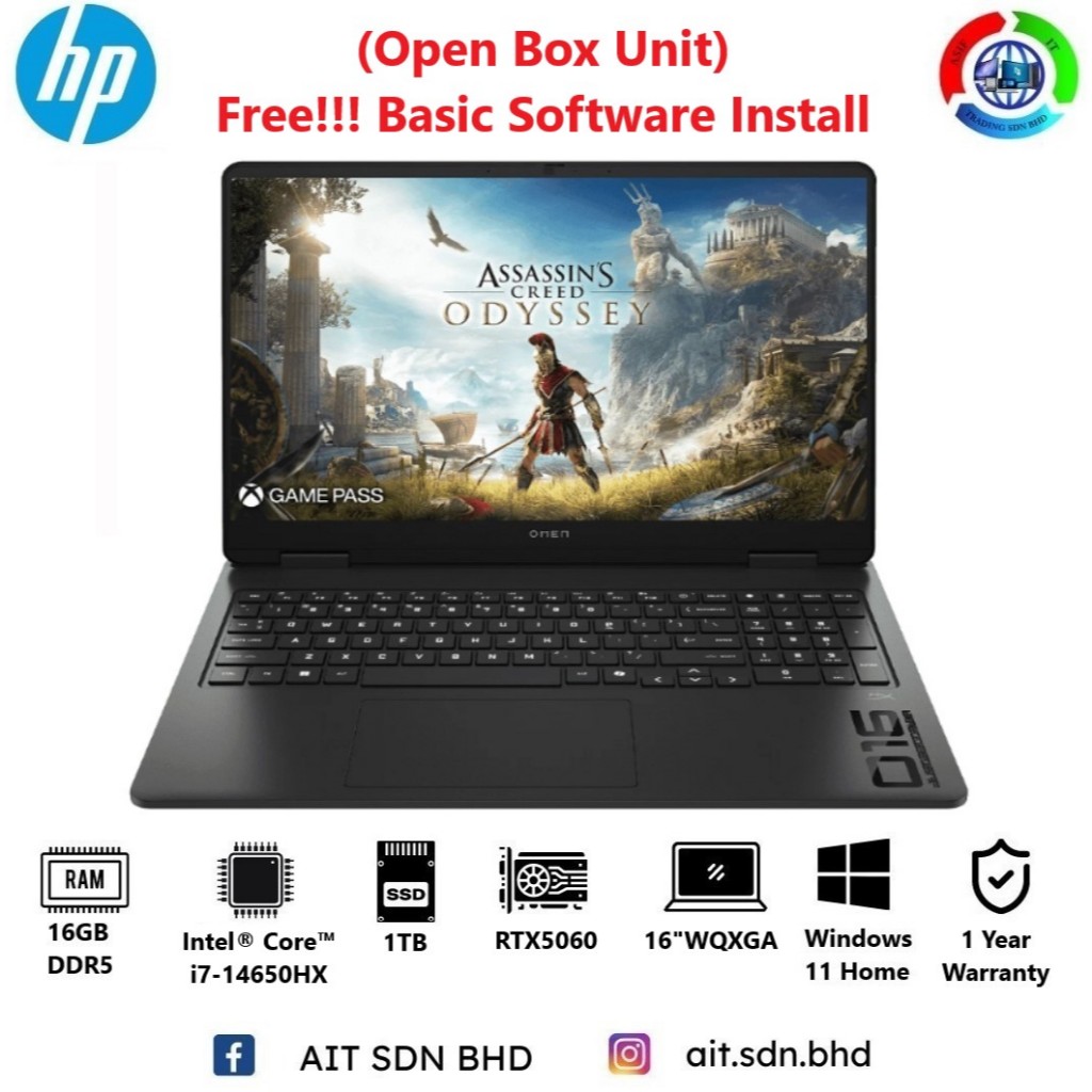 HP OMEN 16 2025 16-am0000TX 16"WQXGA Gaming Laptop Black Intel Core i7 ...