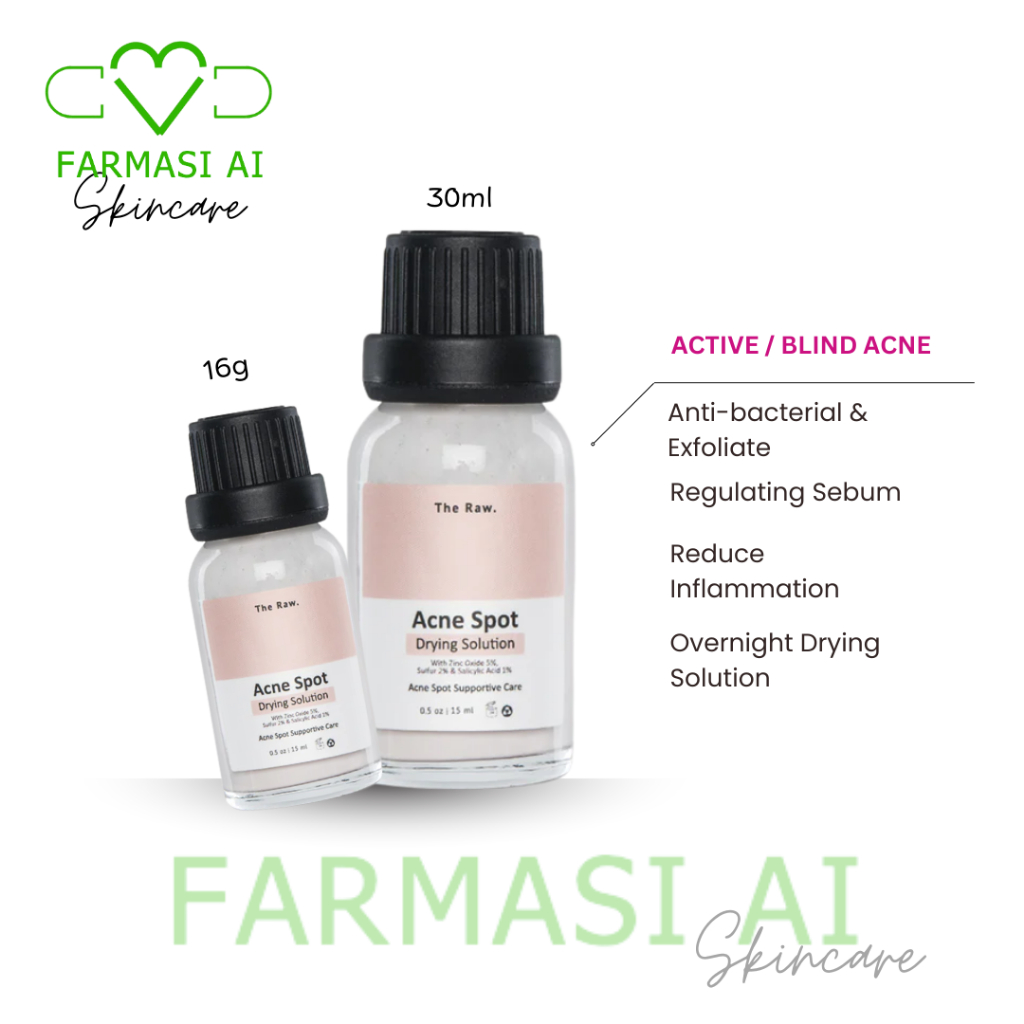 The Raw. Acne Spot Drying Solution 16g / 30ml (Expiry Date at ...
