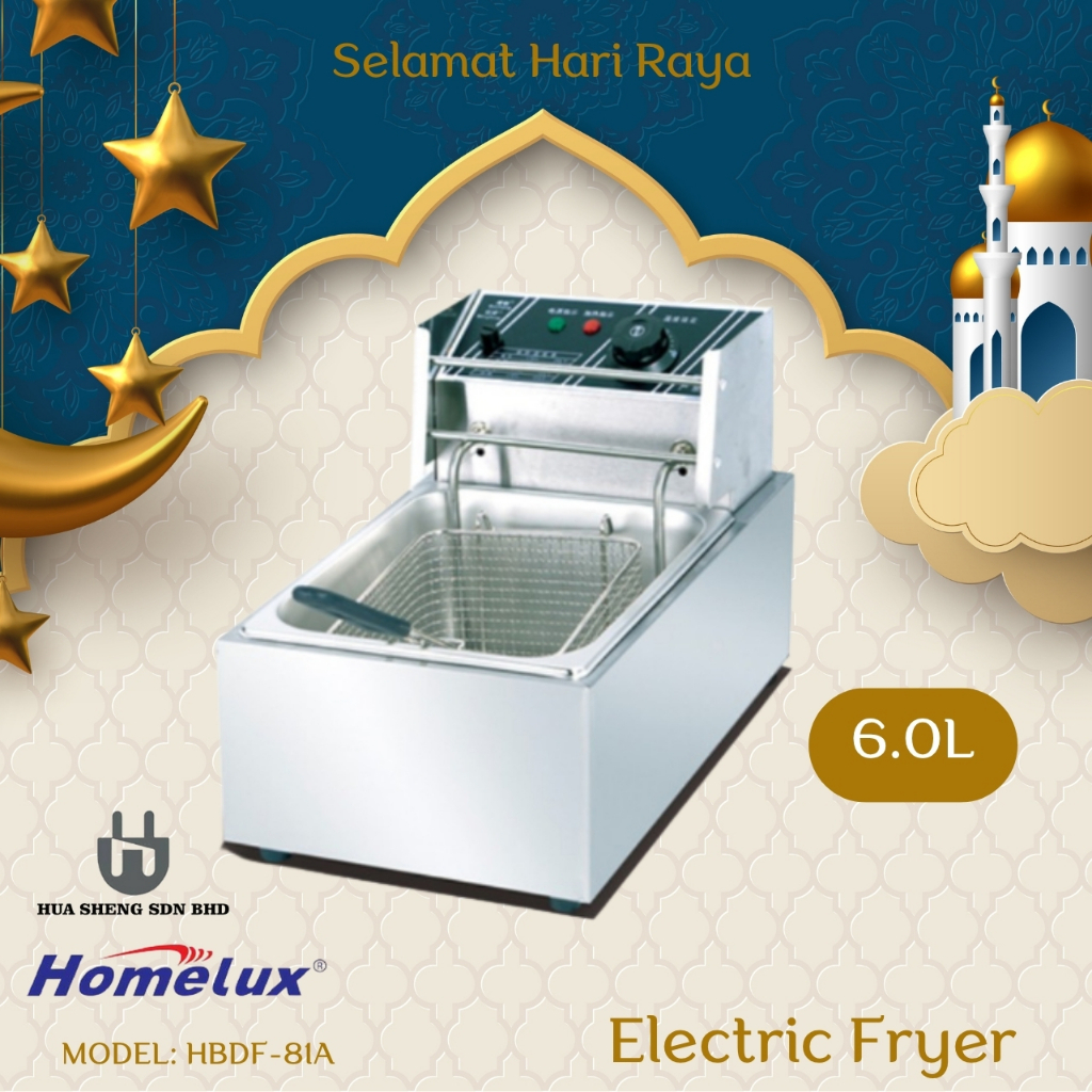 HOMELUX High Quality Commercial Single Electric Fryer (HBDF-81A ...