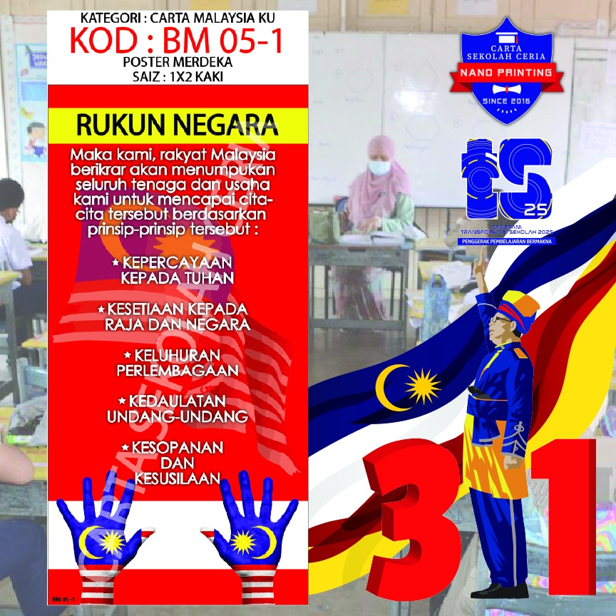 ⭐FAST SHIPPING⭐ POSTER SAMBUTAN HARI KEMERDEKAAN / CARTA MERDEKA 2025 ...