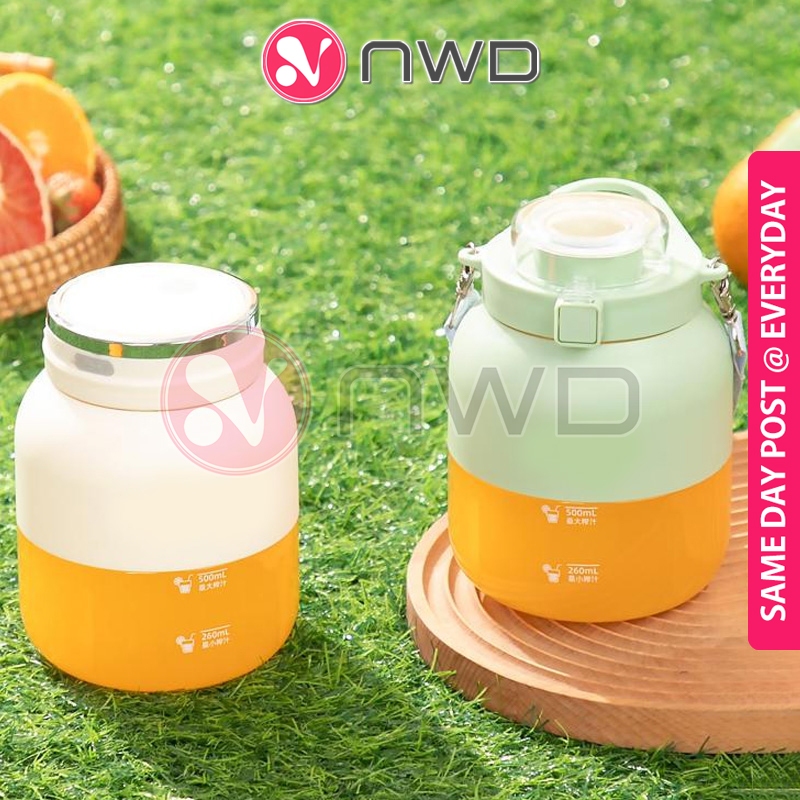 𝗤𝗨𝗜𝗖𝗞 𝗦𝗧𝗜𝗥 》Mini Portable Blender Juicer Cup 800ML Wireless Fruit ...