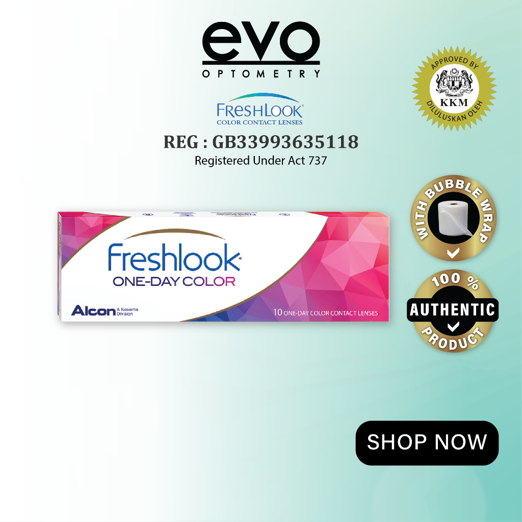 evo Alcon Freshlook ONE-DAY COLOR Daily Contact Lenses 10 pcs | Shopee ...