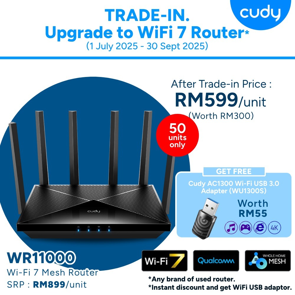 WR11000 - BE11000 2.5G Tri-Band Mesh Wi-Fi 7 Router | Shopee Malaysia