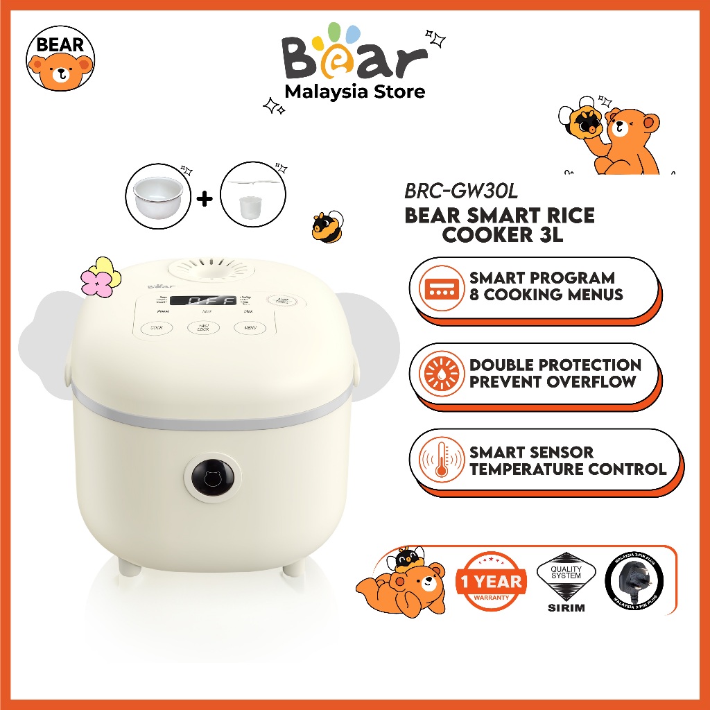 Bear Smart Rice Cooker Electric Rice Cooker (1.5L) BRC-GW30L Electric ...