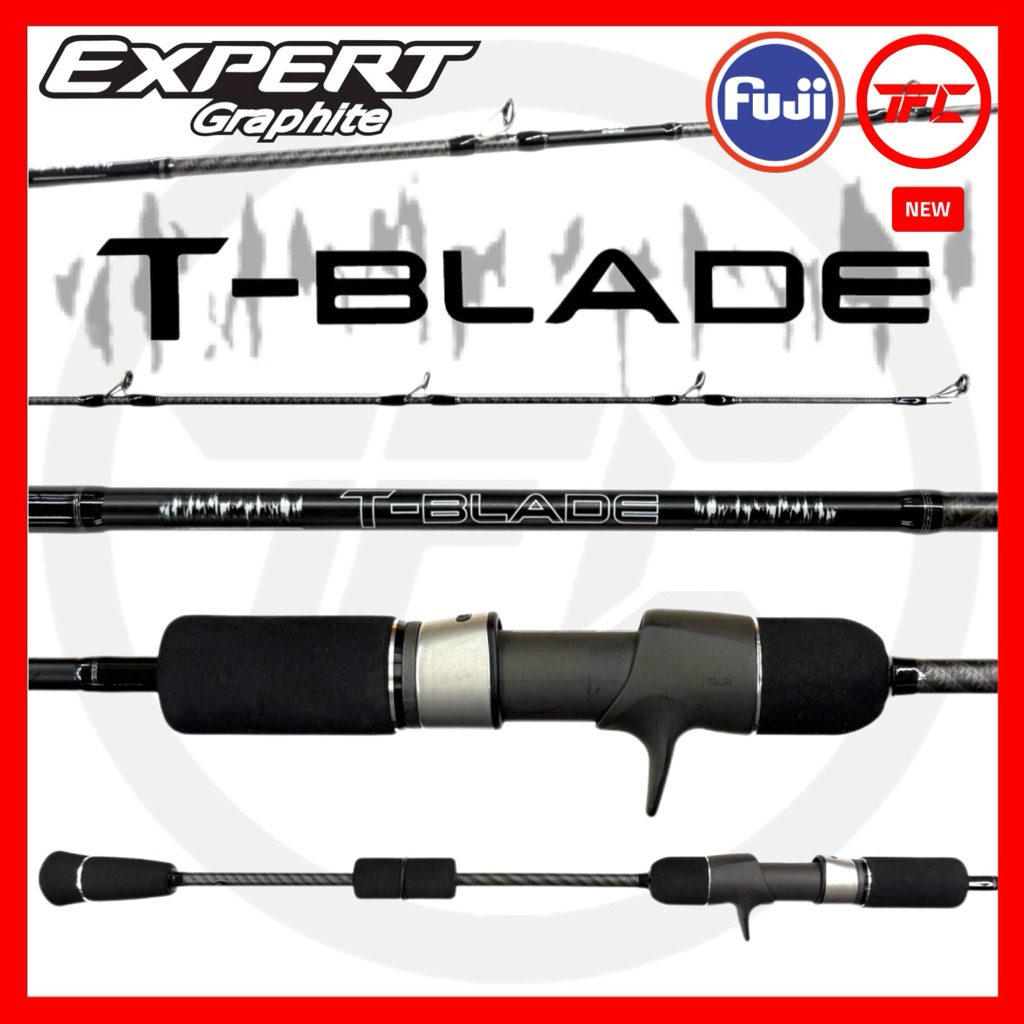 2025 New EXPERT GRAPHITE T-BLADE Overhead & Spinning Jigging Rod Joran ...