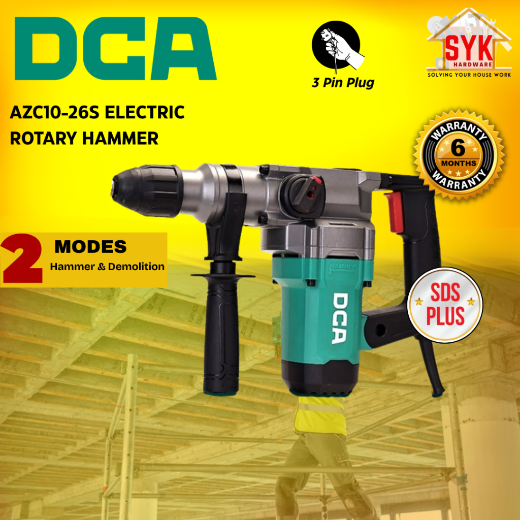 SYK DCA AZC10-26S Electric Rotary Hammer Demolition Machine Mesin ...