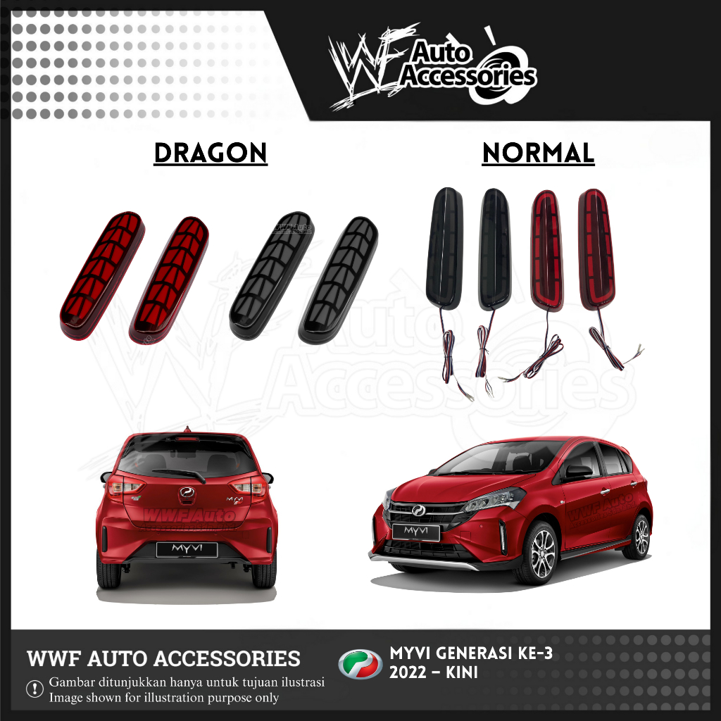 Perodua Myvi Facelift 2022 / 2023 / 2024 / 2025 Rear Bumper LED Dragon ...
