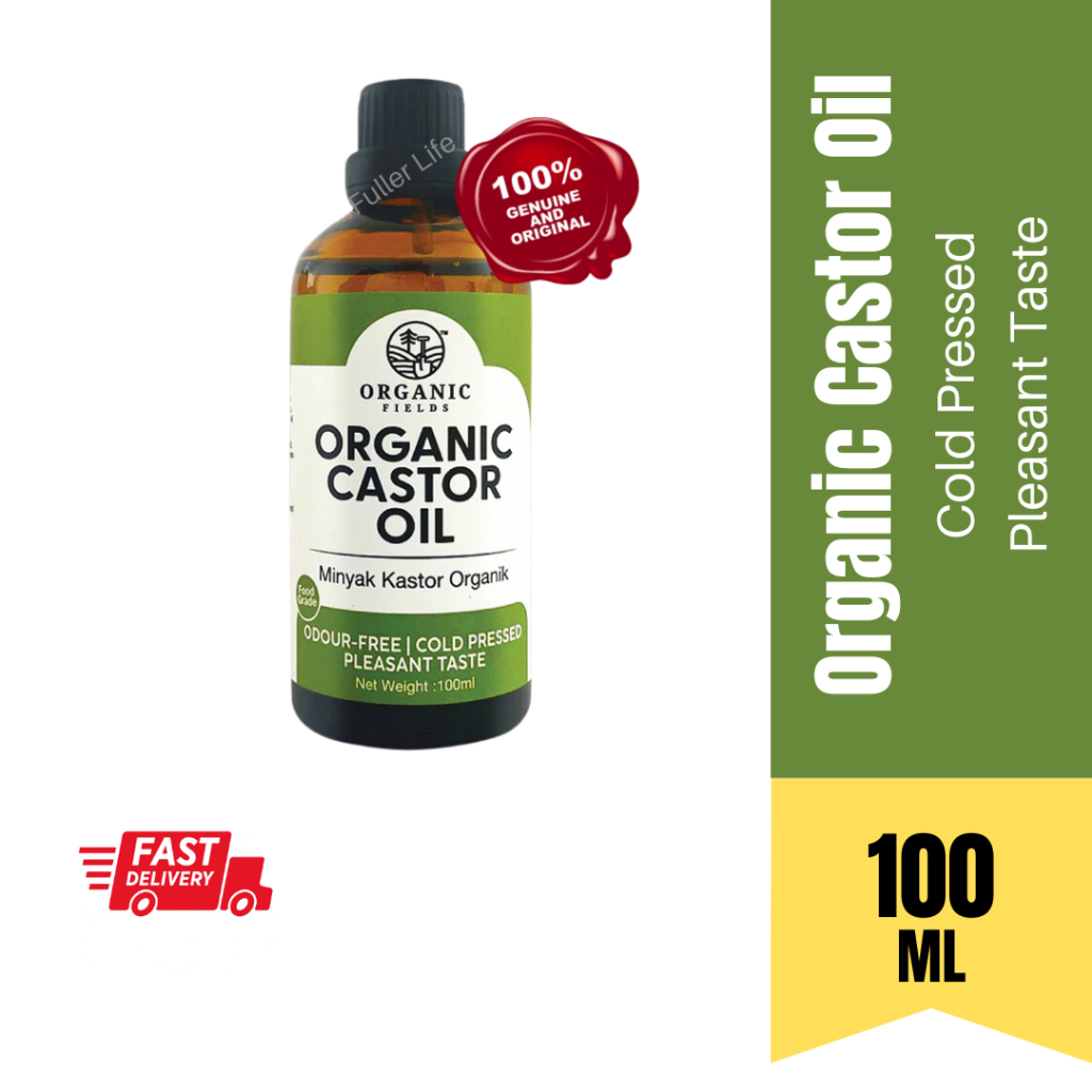 ORGANIC FIELDS Organic Castor Oil 100ml | Cold Pressed & Pleasant Taste ...