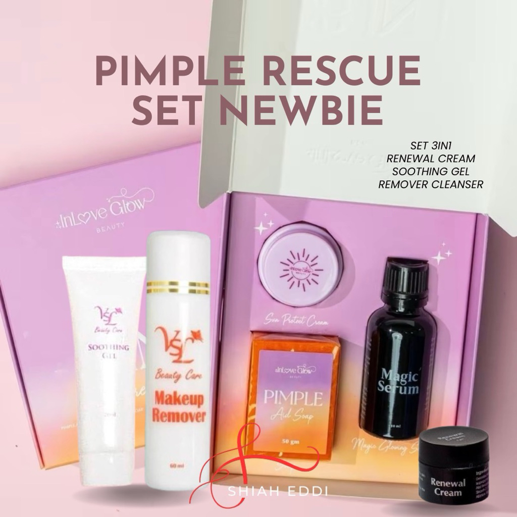 SET NEWBIE PIMPLE RESCUE INLOVE GLOW VSL Skincare | Shopee Malaysia