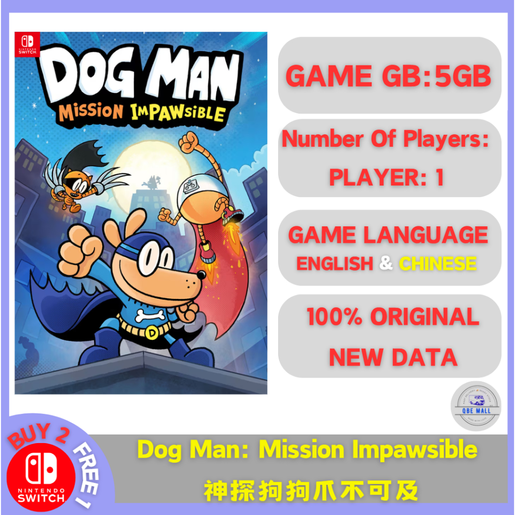 Dog Man: Mission Impawsible 神探狗狗爪不可及 (Nintendo Switch) Permainan Muat ...