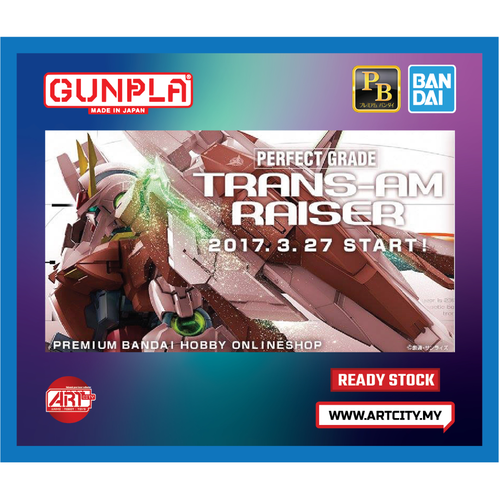 (READY STOCK) P-Bandai PG - Gundam 00 Raiser - Trans-AM - 1/60 Scale ...