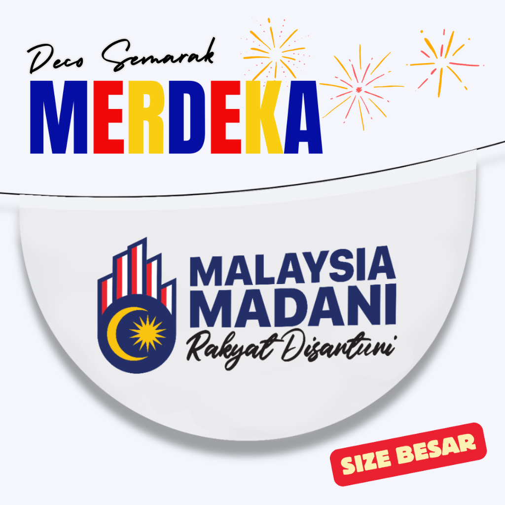 Meriahkan SEMARAK MERDEKA BESAR! Dapatkan Sekarang Bendera Separa Bulat ...