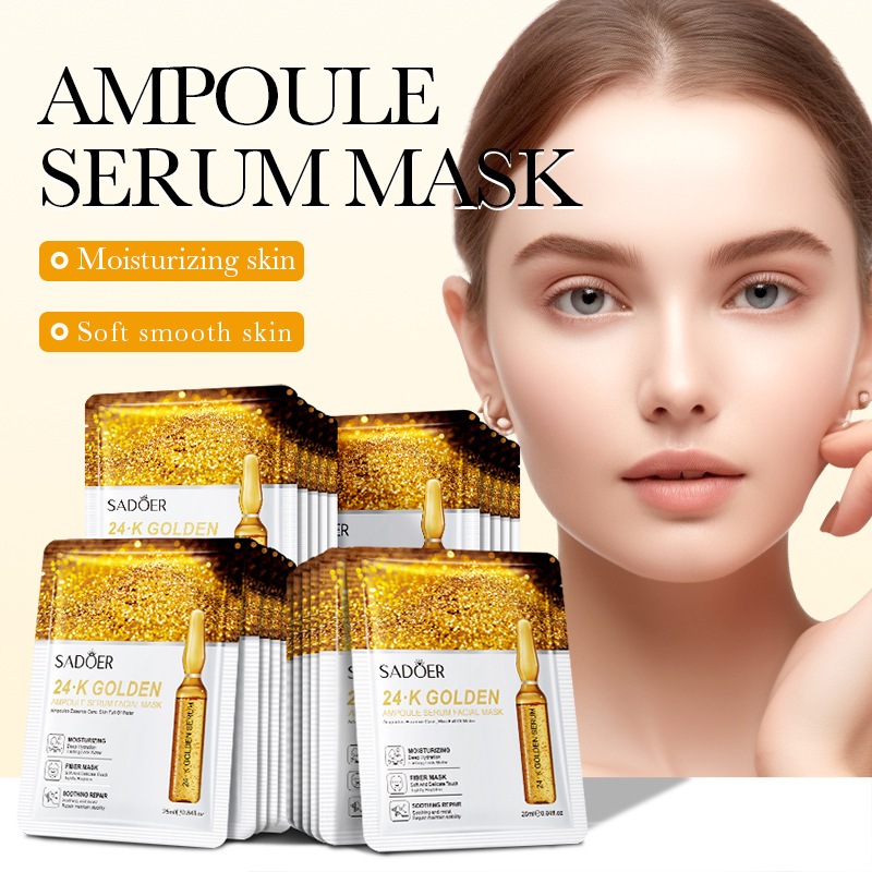 SADEOR 24K Gold Ampoule Essence Mask Hydrating and Moisturizing Mask ...