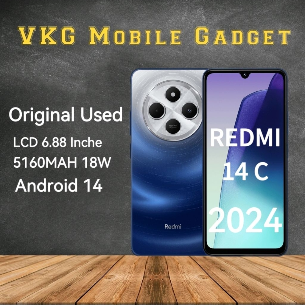 Xiao Mi REDMI 14C Original Second 6.88Inche Android 14 Redmi 10C/12C ...