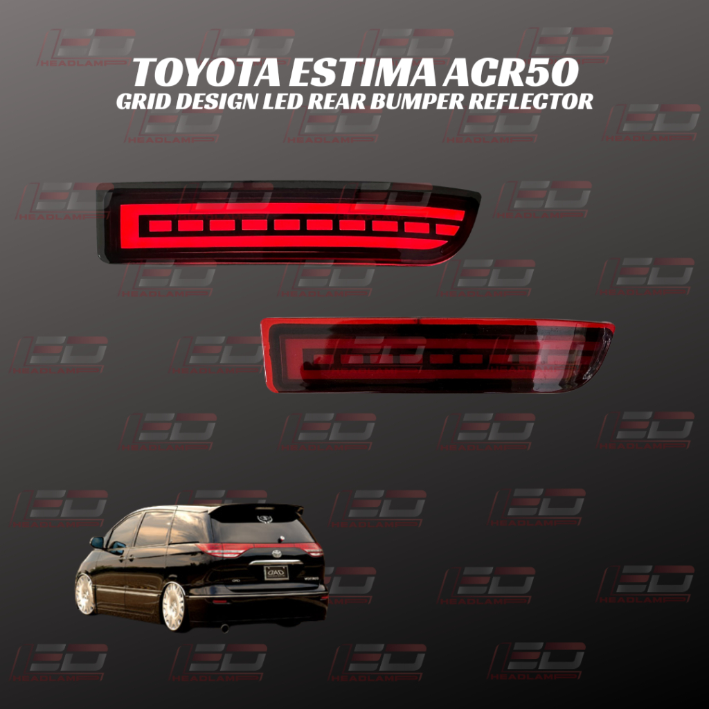 TOYOTA ESTIMA ACR50 LED REAR BUMPER REFLECTOR | Shopee Malaysia