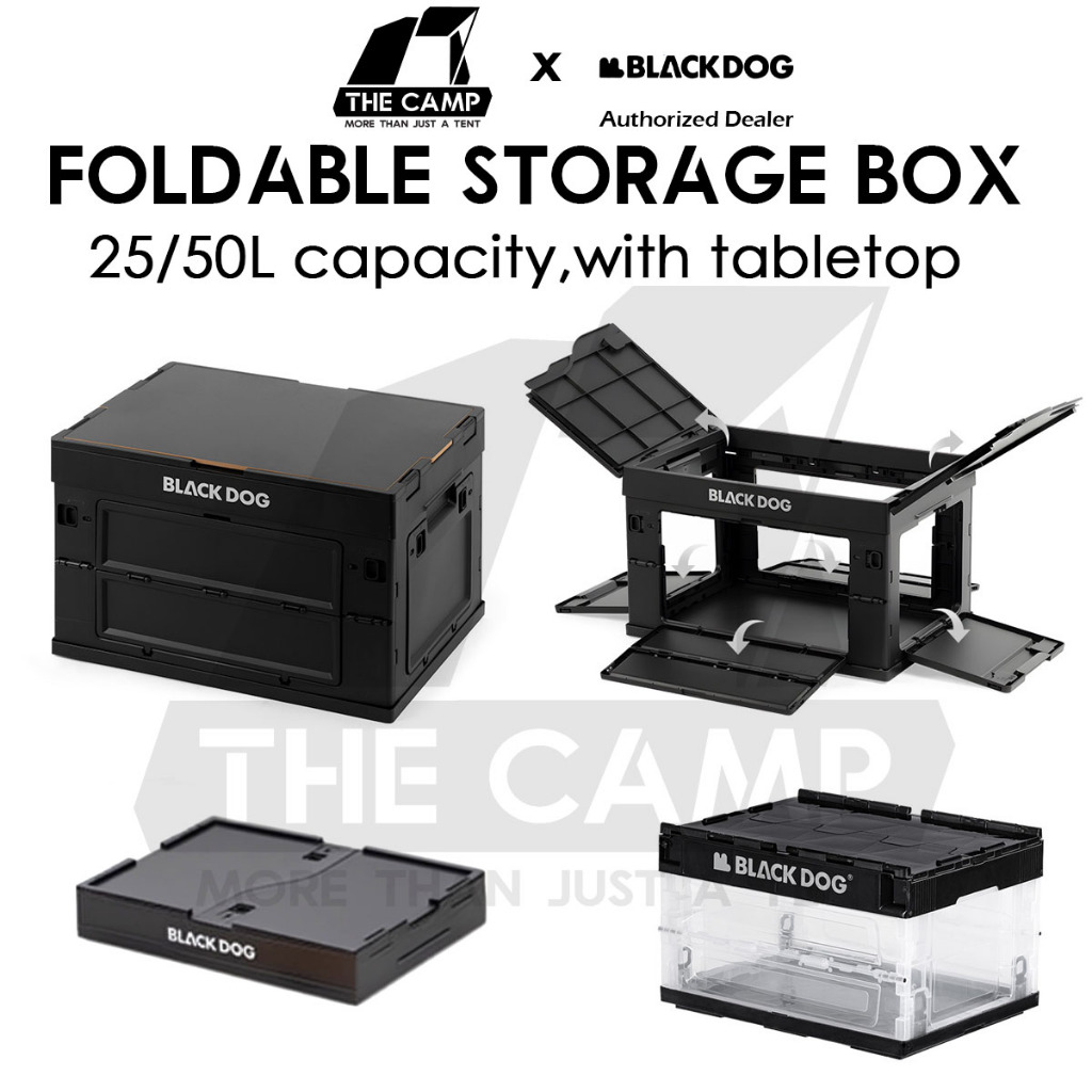 Blackdog Folding Storage Box 25L 50L Outdoor Camping Folding Foldable ...