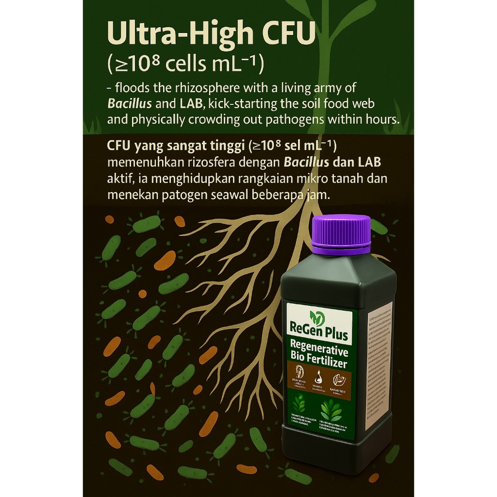 ReGen Plus Regenerative Bio Fertilizer Concentrate 1 L | ≥10⁸ CFU | 0.7 ...