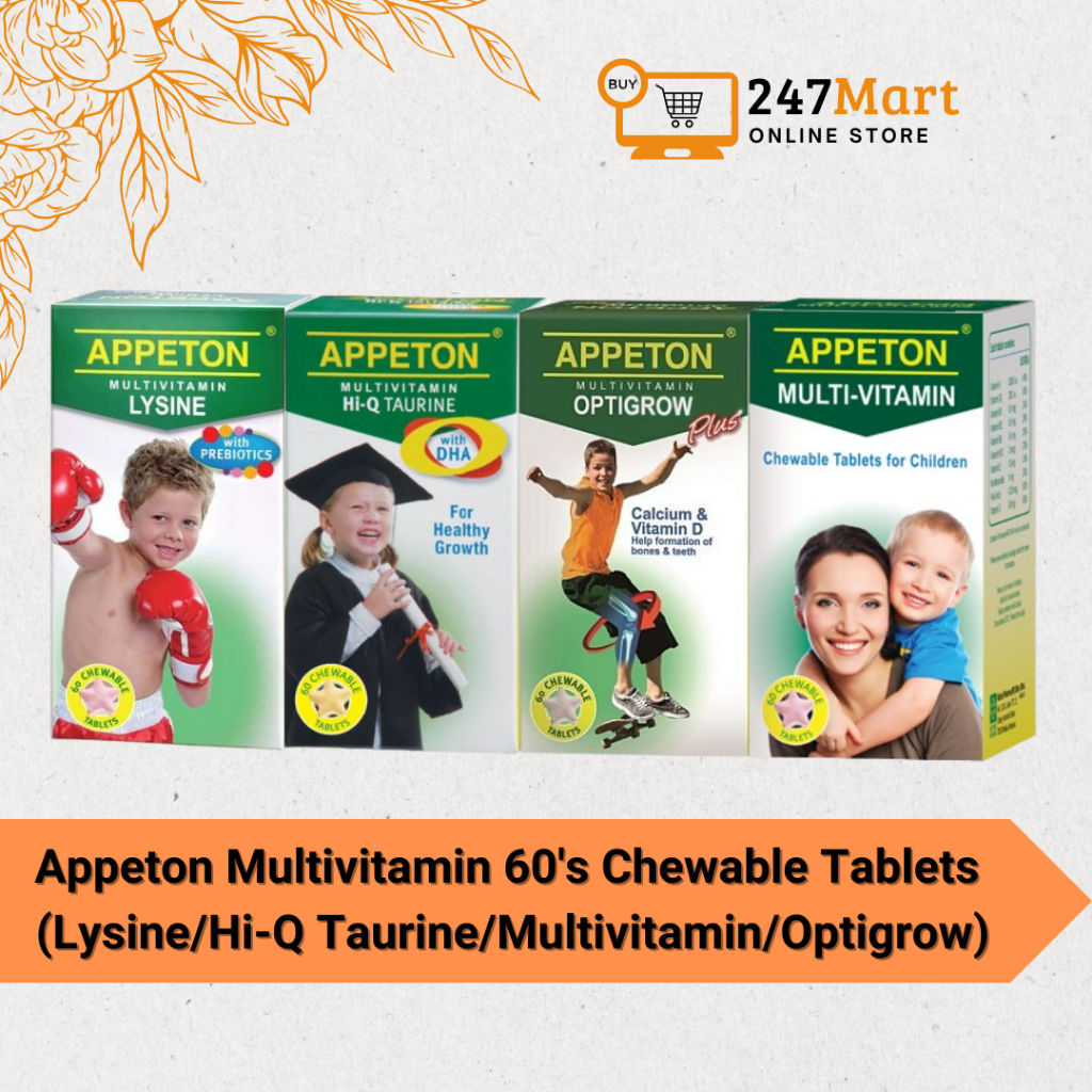 Appeton Multivitamin 60's Chewable Tablets (Lysine/Hi-Q Taurine ...