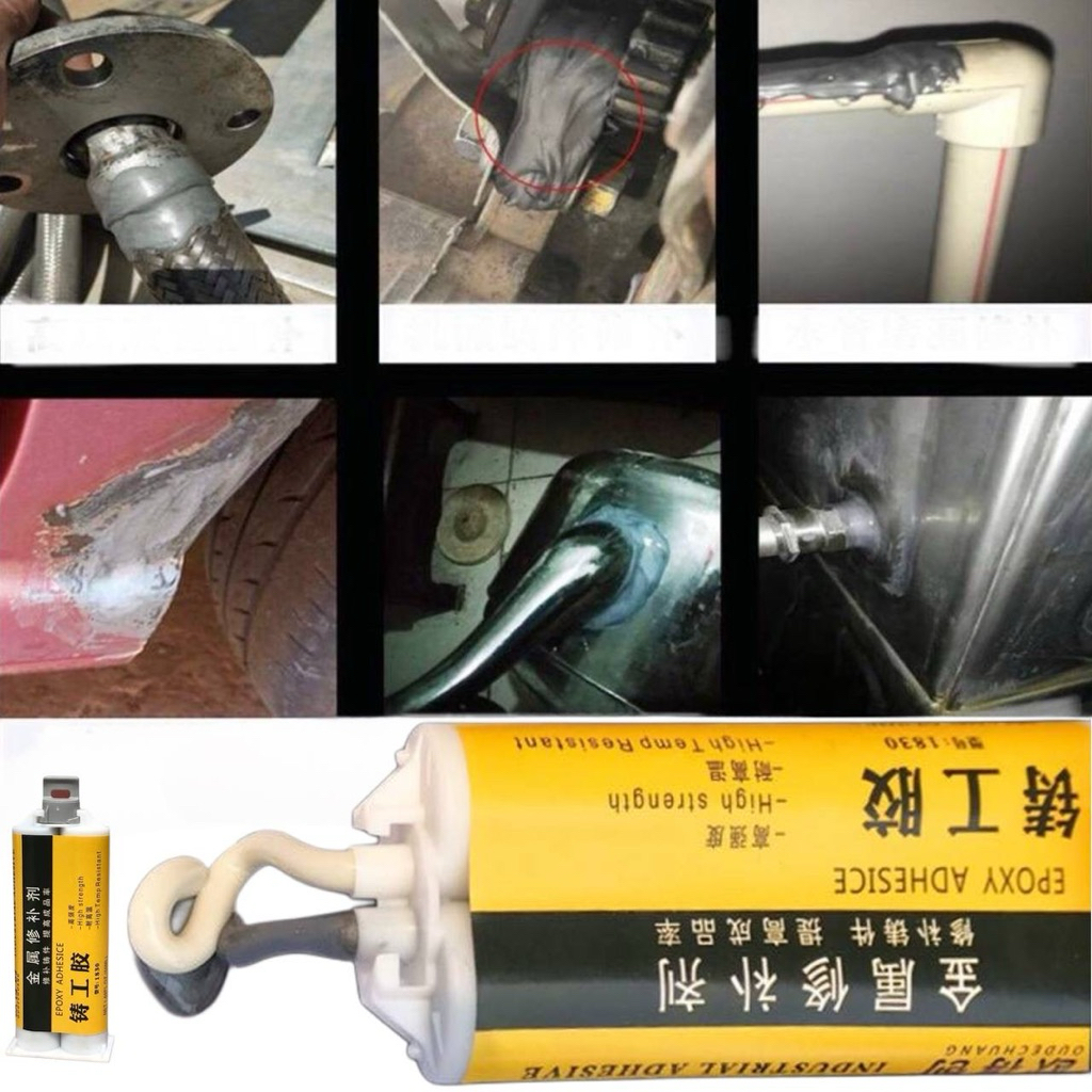 EPOXY ADHESICE AB SUPER STRONG GLUE Gam Besi Tembaga aluminium logam ...