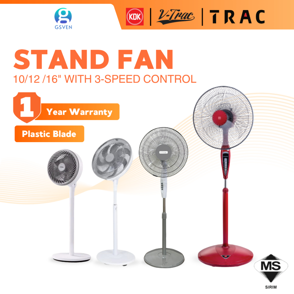 KDK KX-405 /VTRAC 16''-40cm Kipas Stand Fans /TRAC 10" -23cm /SUMSONIC ...