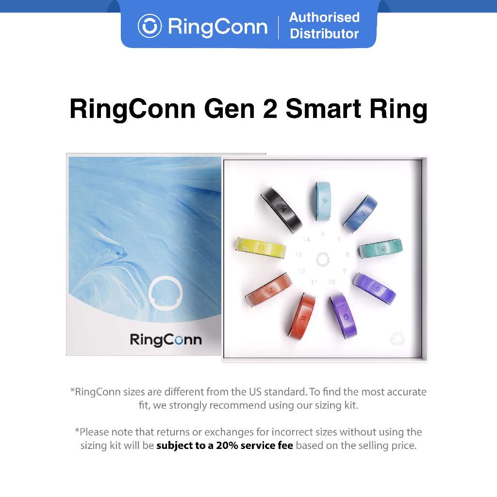 RingConn Smart Ring Gen 2 Air/Gen 2 Multi-color Sizing Kit accurate ...