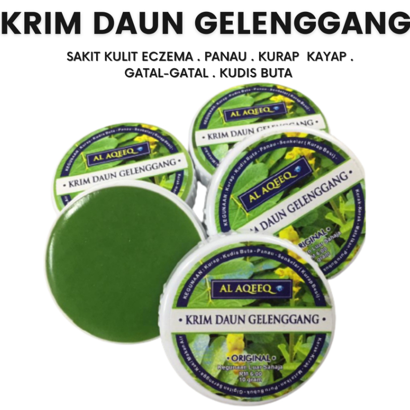 READYSTOCK AL AQEEQ Krim Daun Gelenggang Sakit Kulit Eczema Gatal Kulit ...