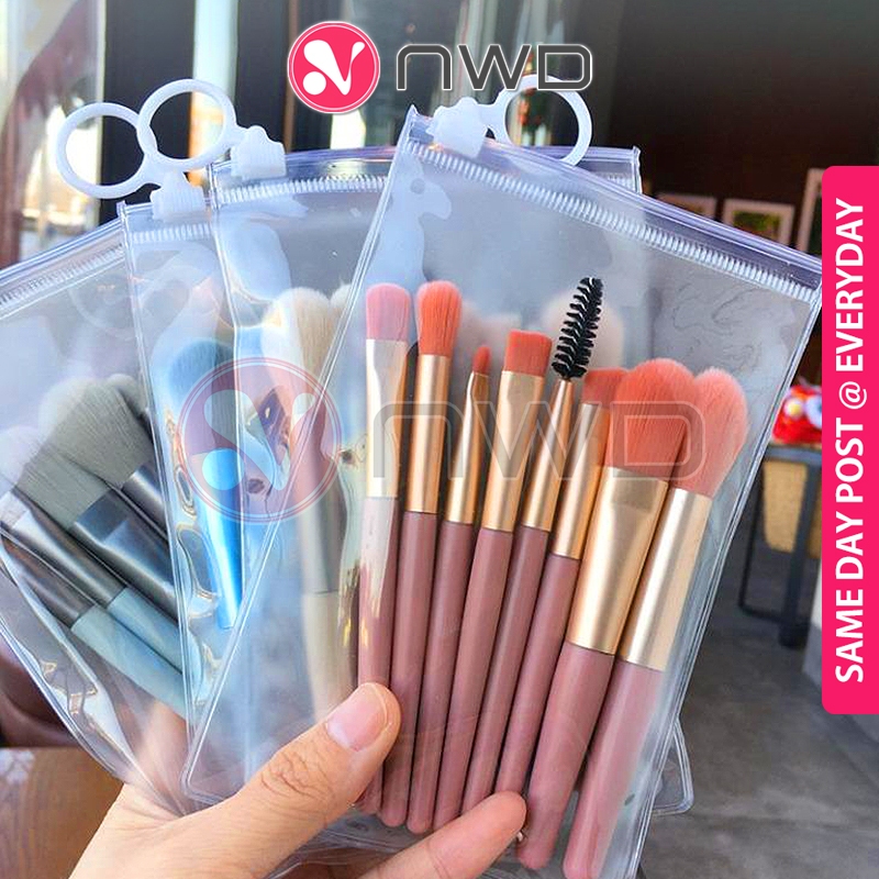 𝗦𝗢𝗙𝗧 𝗛𝗔𝗜𝗥 》8pcs Mini Fluffy Makeup Brush Set Portable Travel Eyeshadow ...