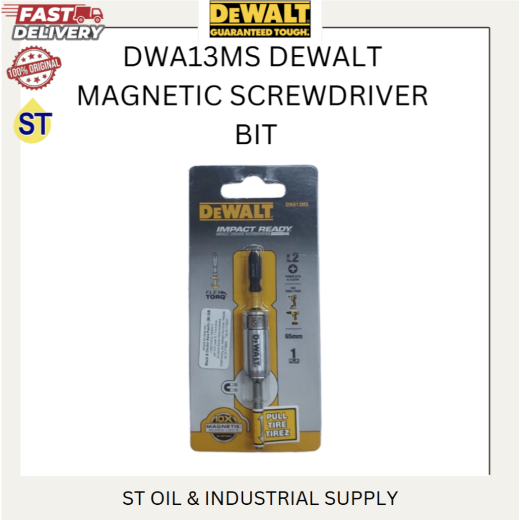 DEWALT MAGNETIC SCREWDRIVER BIT DWA13MS PH2# 65MM TORSION BIT ...