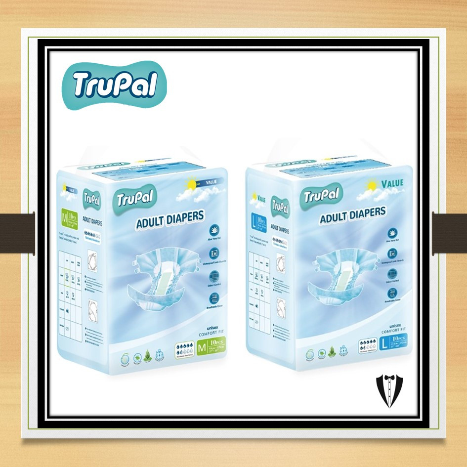 TRUPAL VALUE ADULT DIAPERS 10 PCS (M/L) [EXP: 08/2029] | Shopee Malaysia