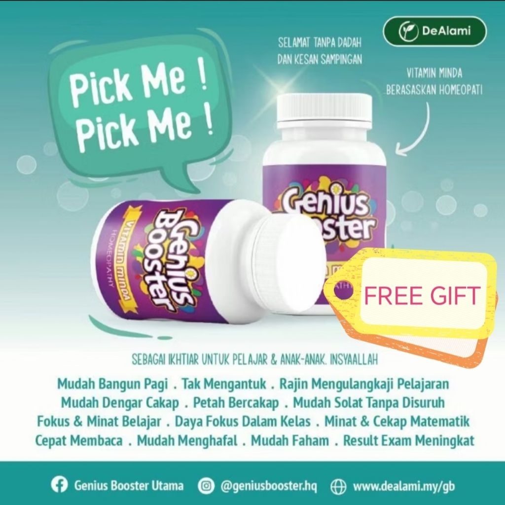 {READY STOCK} Genius Booster Homeopati- Vitamin untuk Anak lebih bijak ...