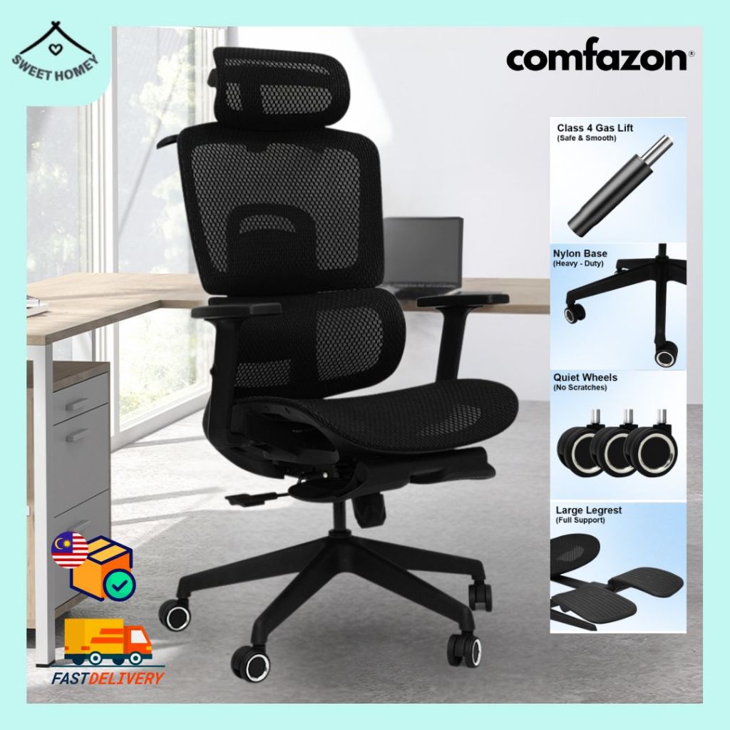 [MY] Comfazon Ergonomic Chair Gaming Chair Mesh Office Chair with 3D ...