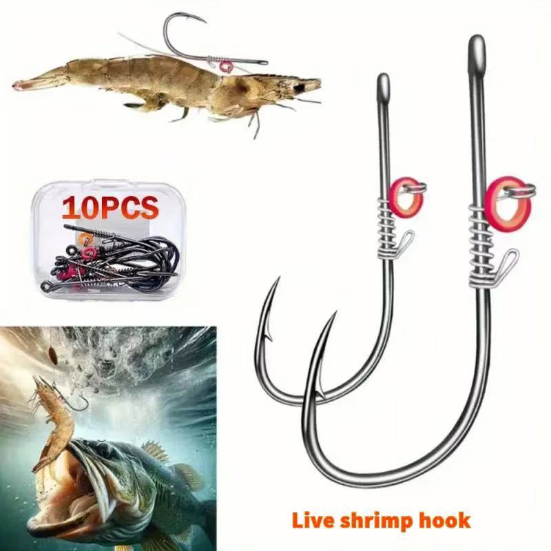 Mata Kail Siakap Live Prawn Hook Mata Kail Udang Hidup Fishing Hook ...