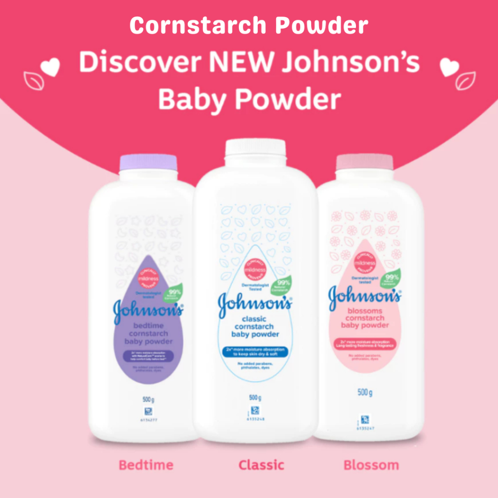 JOHNSON'S BABY POWDER REGULAR / BEDTIME / BLOOSOM CORNSTARCH POWDER ...