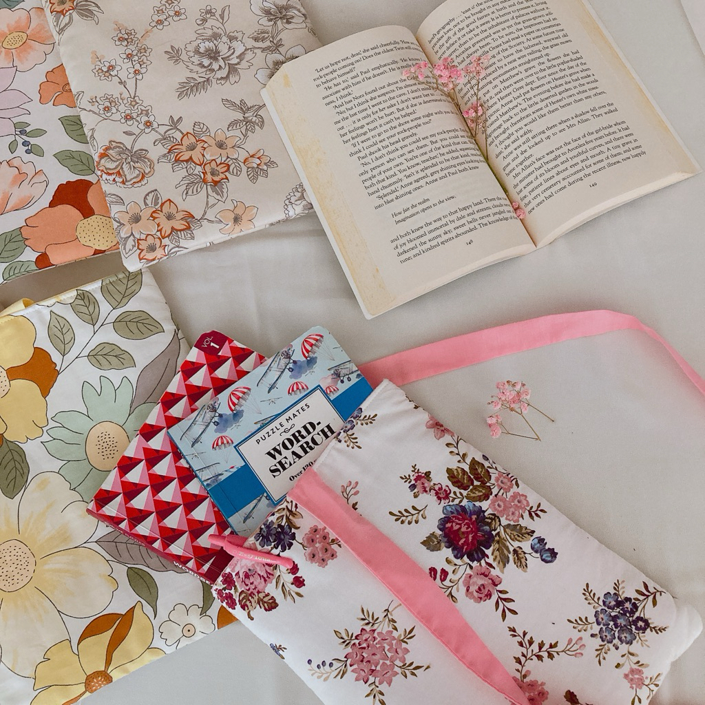 soft padded book sleeves A5/book pouch/flower pattern/limited pieces ...