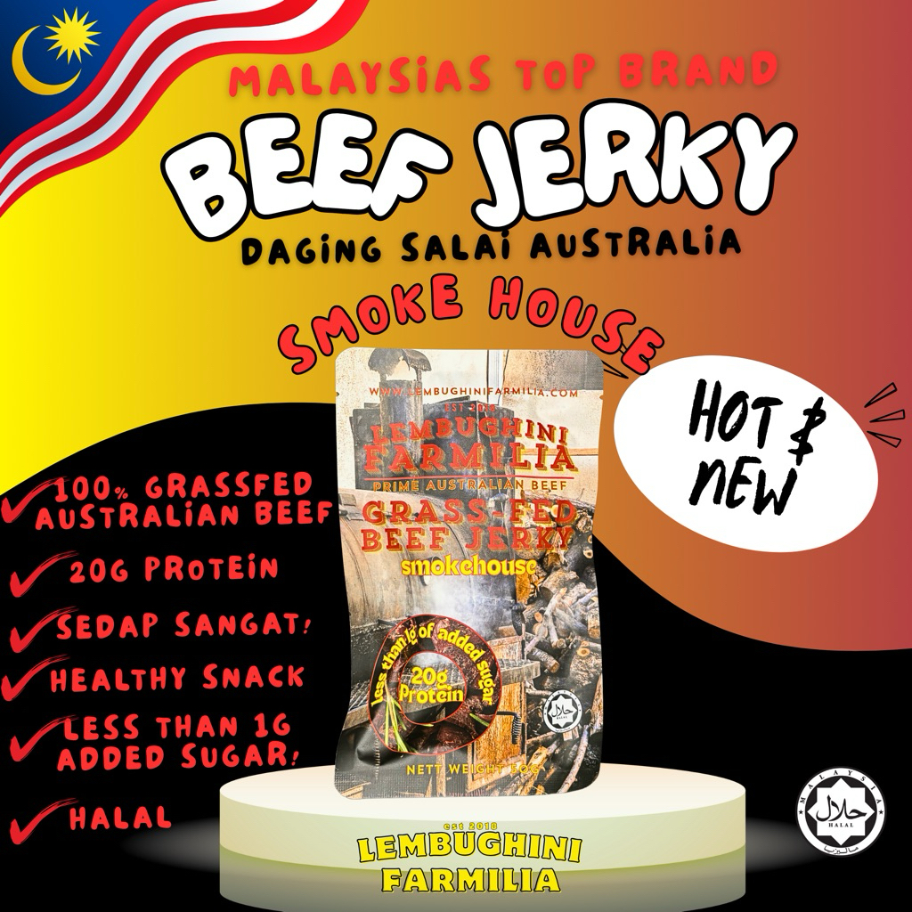Halal Australian Beef Jerky - Smokey flavour (original) | Shopee Malaysia