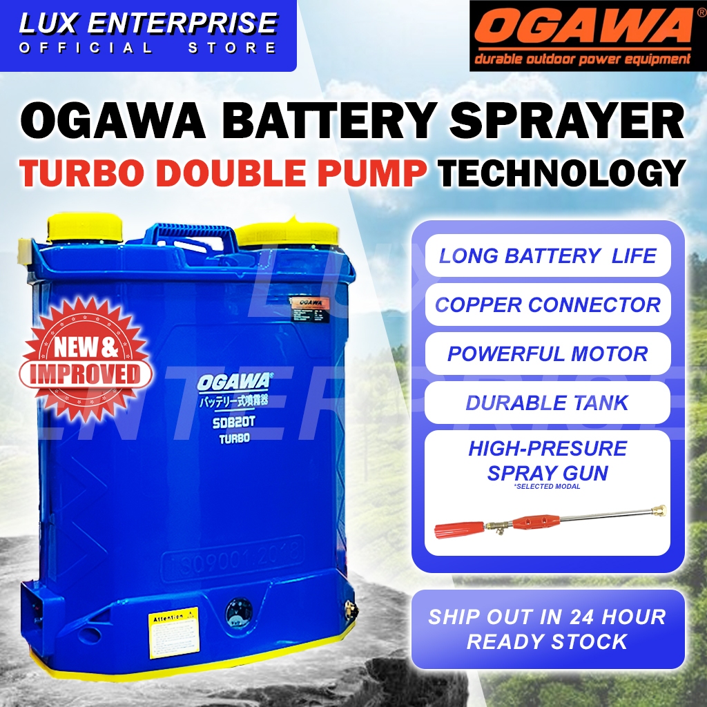 🔥𝐑𝐄𝐀𝐃𝐘 𝐒𝐓𝐎𝐂𝐊🔥𝐔𝐏𝐆𝐑𝐀𝐃𝐄𝐃 OGAWA 20L/18L/16L TURBO/Double Pump Battery ...