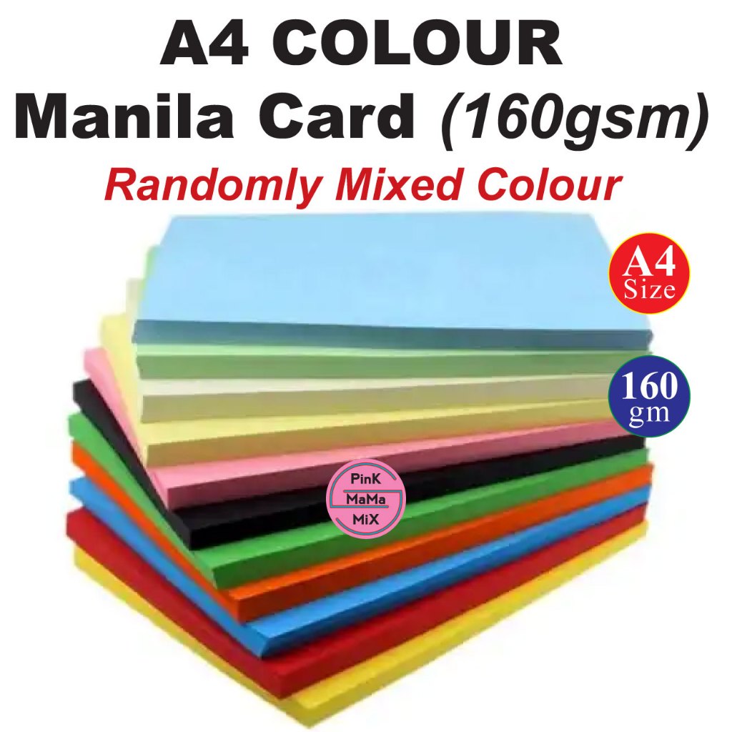 A4 160gsm Light Colour / Deep Colour Manila Card - 30's / 40's (3 / 4 ...