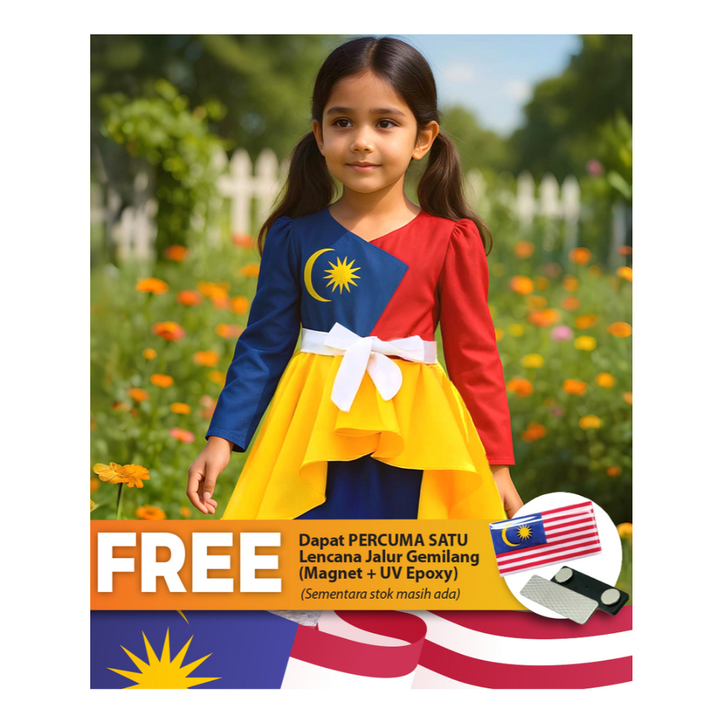 Baju Merdeka Perempuan Peplum Puteri Gemilang Design 2025 (FREE Lencana ...