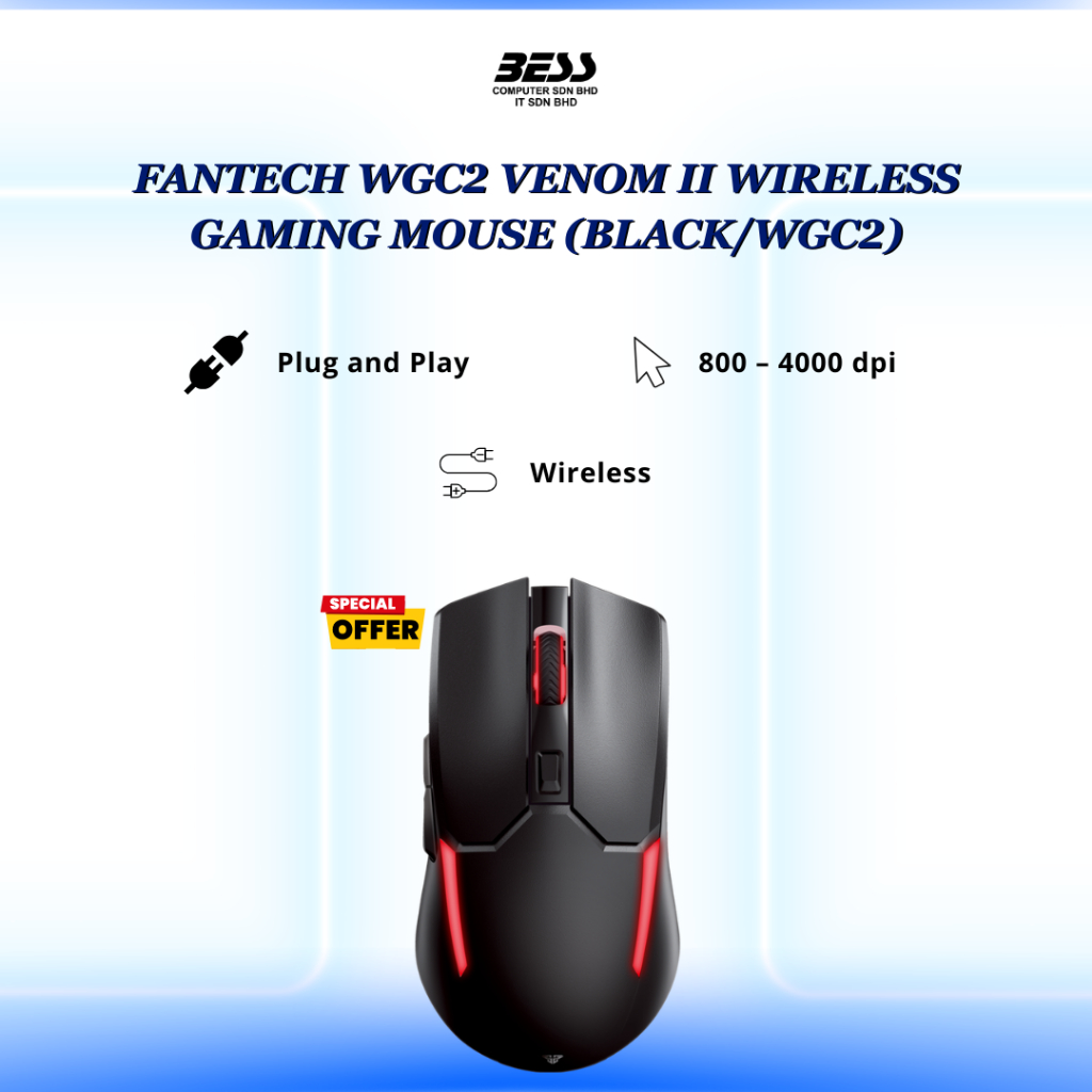 FANTECH WGC2 VENOM II WIRELESS GAMING MOUSE | Shopee Malaysia