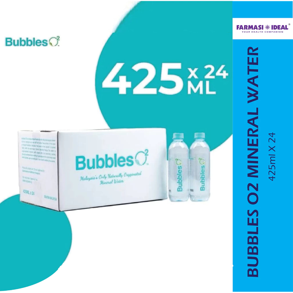 BUBBLES O2 OXYGENATED MINERAL WATER, 425ml X 24bot - REFRESHING, ENERGIZING AND COOLING | Shopee ...