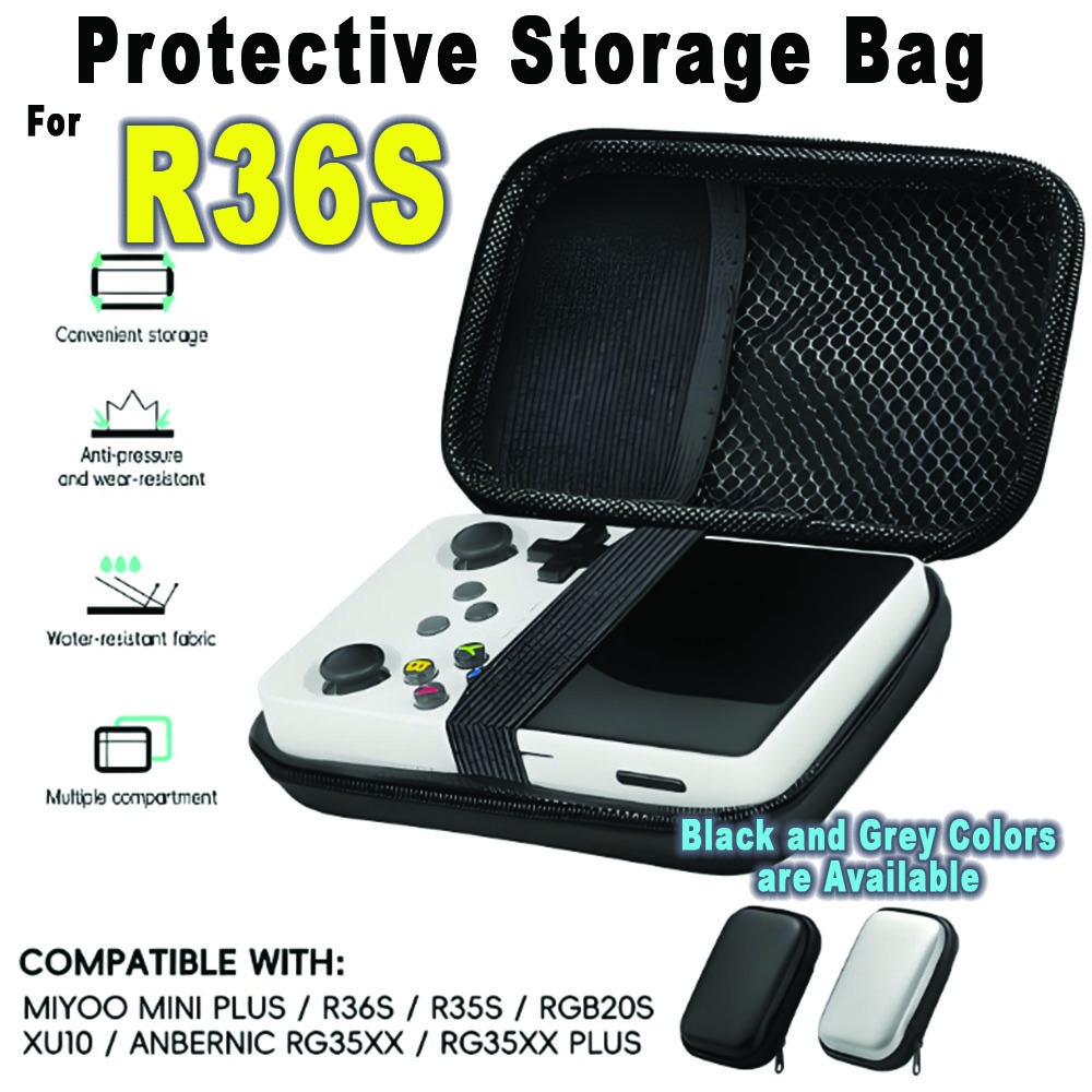 R36S Storage Bag Hard Cover Carrying Case Small Bag for Gaming Console ...